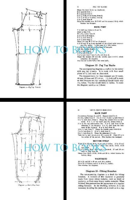 DRAFTING TROUSERS for Men - Women and Boys Design Your Own Vintage ...
