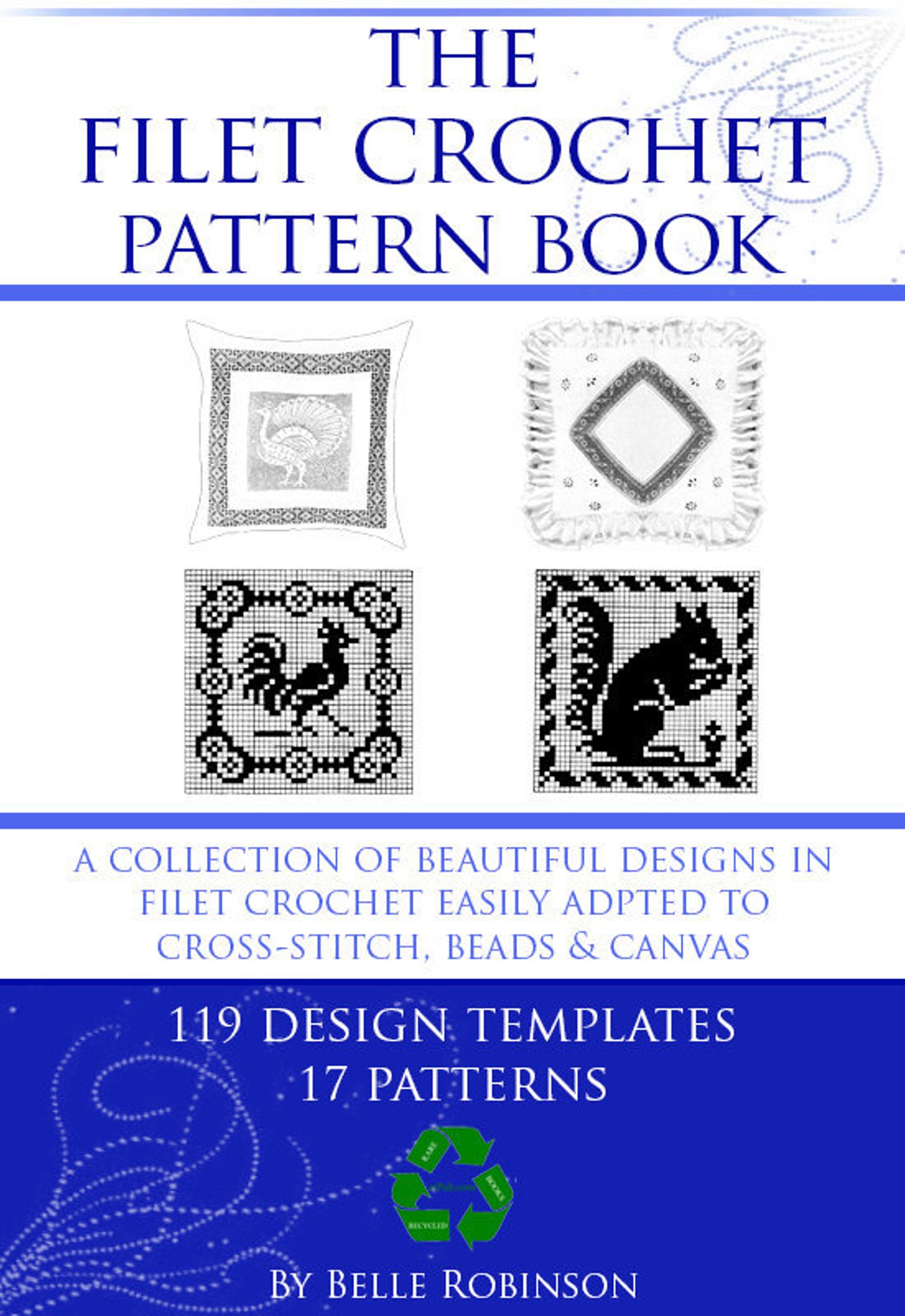 The Filet CROCHET PATTERN Book 119 Design Templates 17 - Etsy
