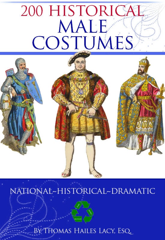 200 HISTORICAL MALE COSTUMES in Full Page Colored Images of - Etsy