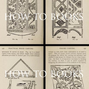 Easy Lessons in the Art of PRACTICAL WOOD CARVING Rare Illustrated Book ...