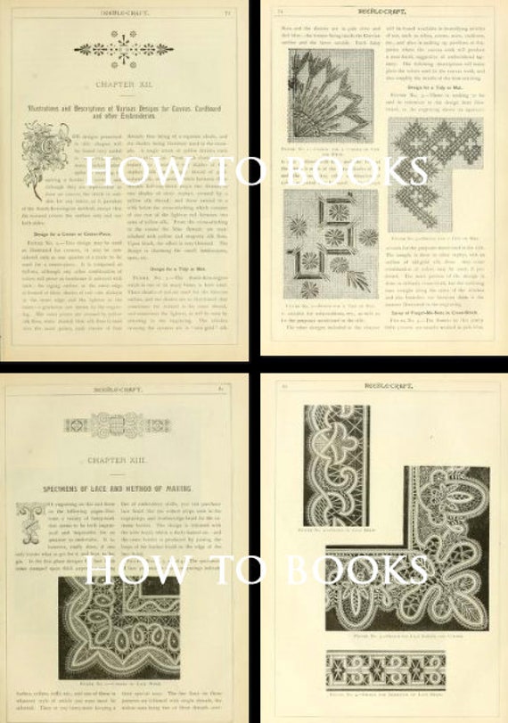 ARTISTIC PRACTICAL NEEDLEWORK Embroidery Crochet Macrame Alphabets ...