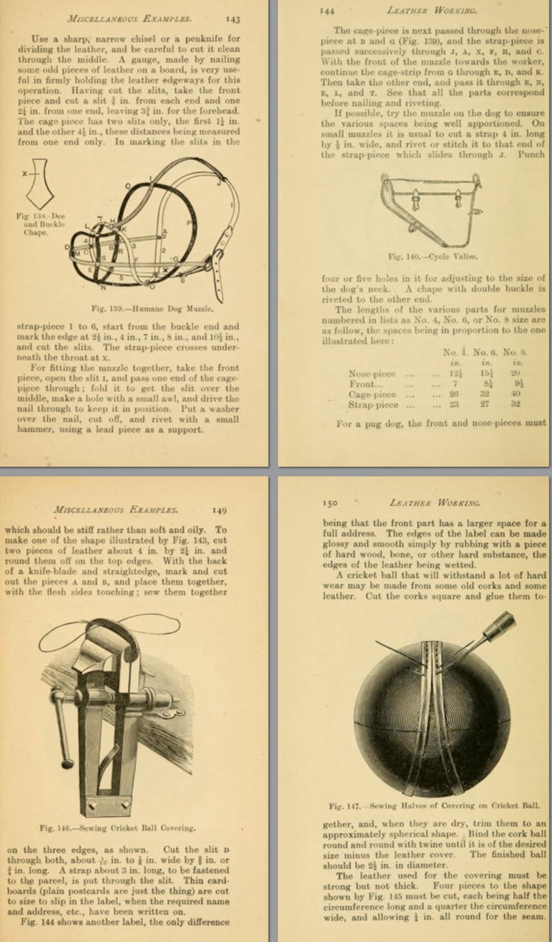 An illustrated Guide Tool To LEATHER WORKING How To Make | Etsy