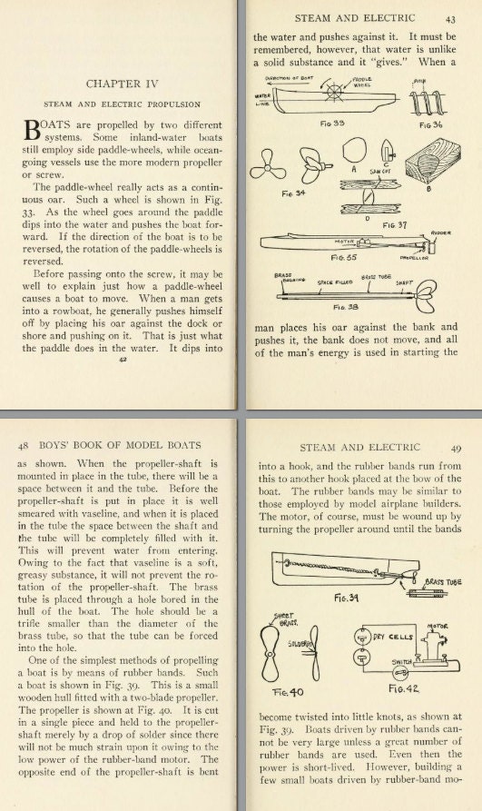 How to BUILD MODEL BOATS Rare Old Tutorial Book 224 Pages Read - Etsy