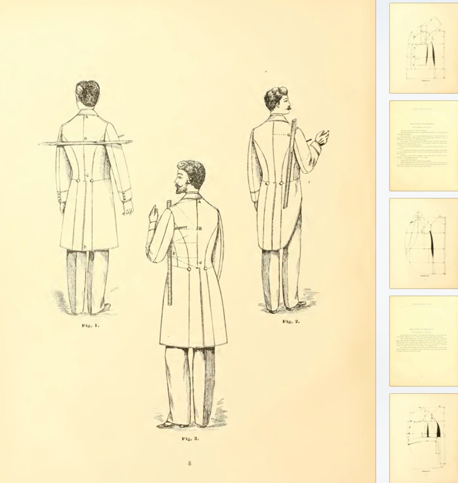 35 Victorian Diagram Sewing Patterns From the AMERICAN MEN’S GARMENTS ...