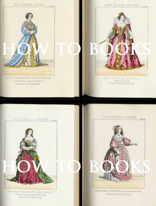 200 HISTORICAL FEMALE COSTUMES in Full Page Colored Images of | Etsy