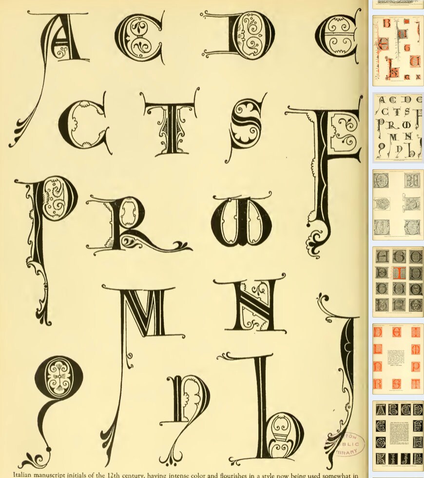 ILLUSTRATED DECORATIONS in PRINTING Alphabets Book Covers - Etsy