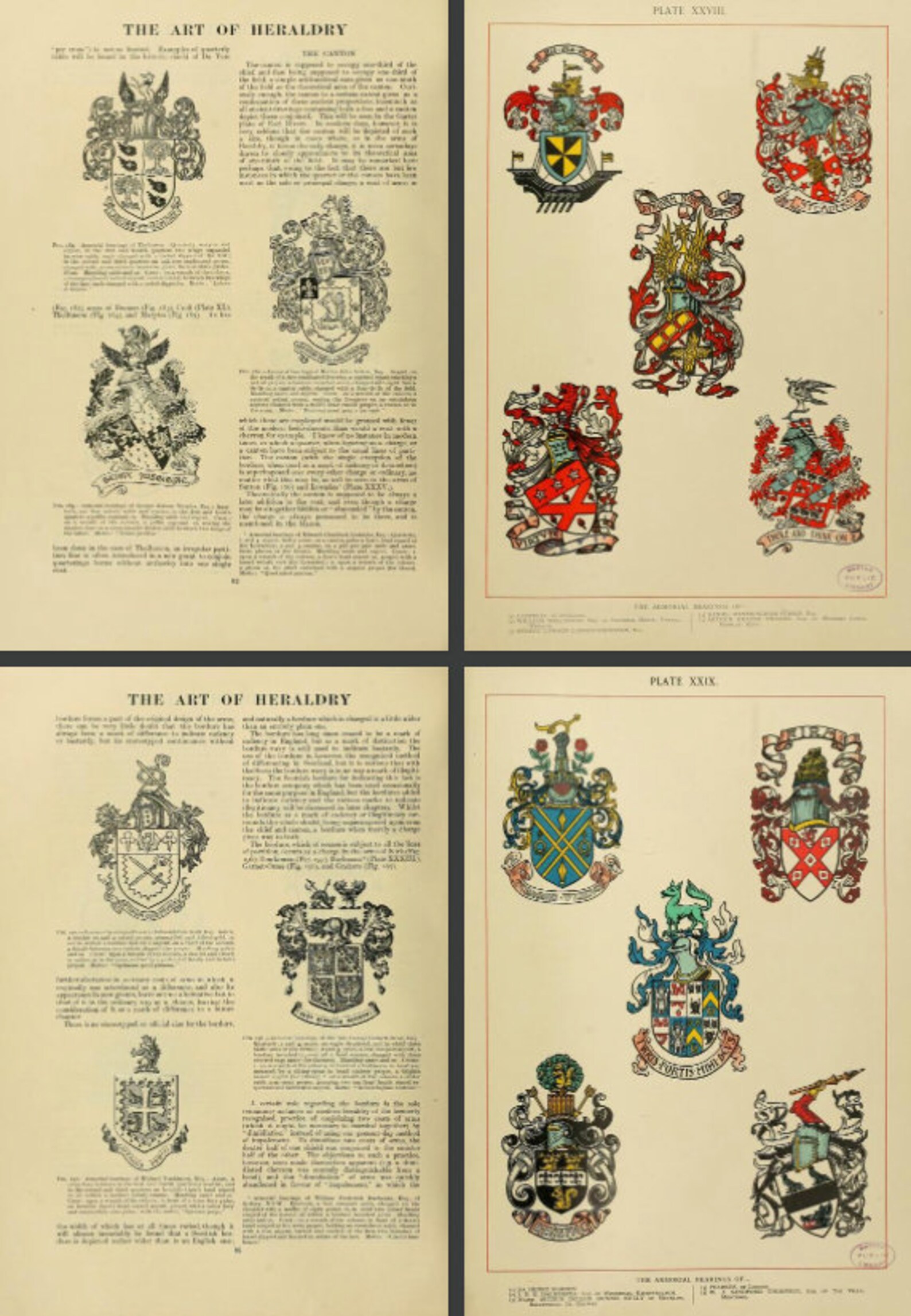 The ART of HERALDRY 2000 DESIGNS 100s in Full Color Rare Illustrated ...