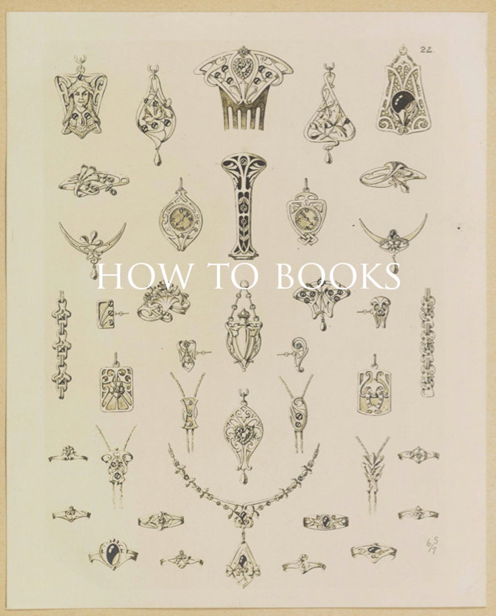 500 Art Nouveau FRENCH JEWELLERY DESIGNS Rare Illustrated - Etsy