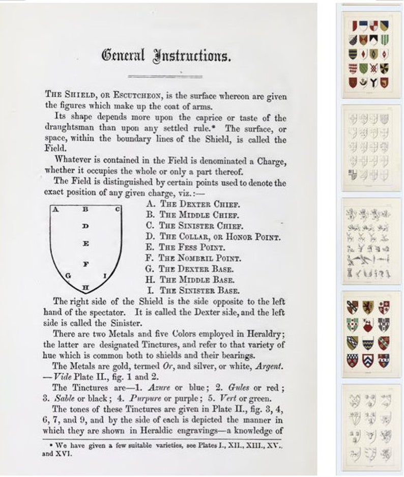 New Collection of 5x Rare Victorian HERALDRY NOBILITY CRESTS and Coat ...