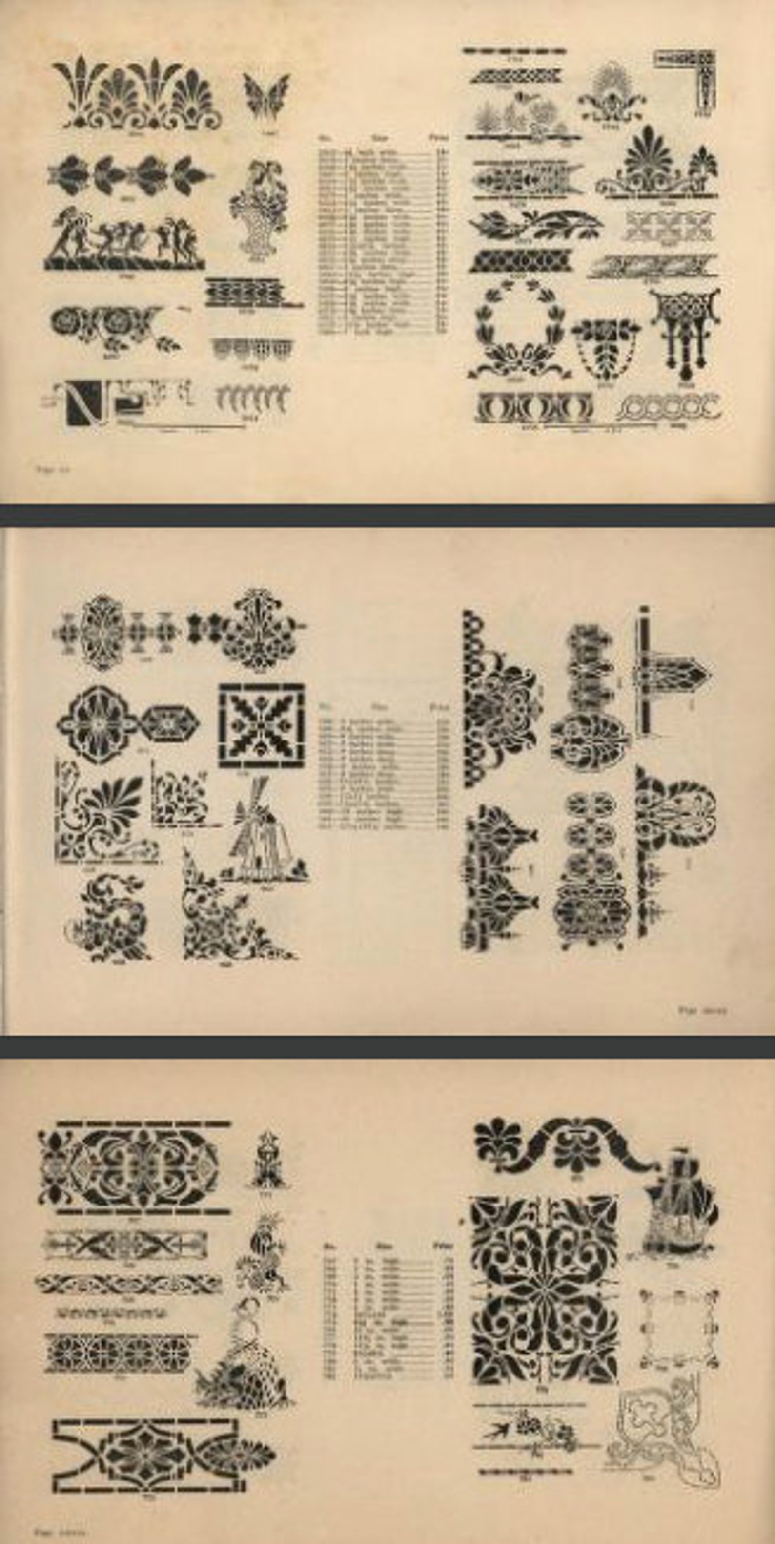 850 DESIGNS for STENCILS Rare 1925 Design Catalog for Your Crafting ...