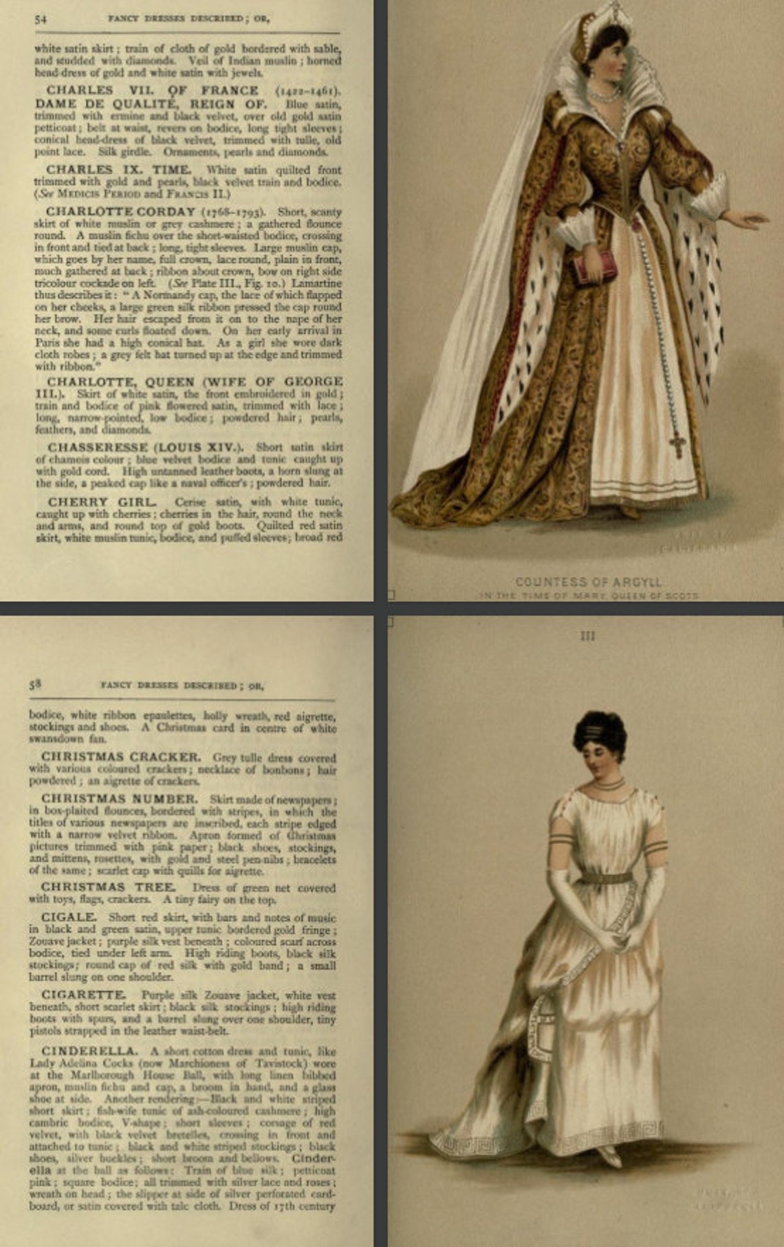 FANCY DRESS COSTUMES Rare Illustrated Book on What to Wear to | Etsy