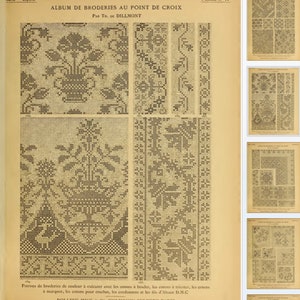 Rare Illustrated FRENCH EMBROIDERY 278 Cross Stitch PATTERNS Book 53pgs ...