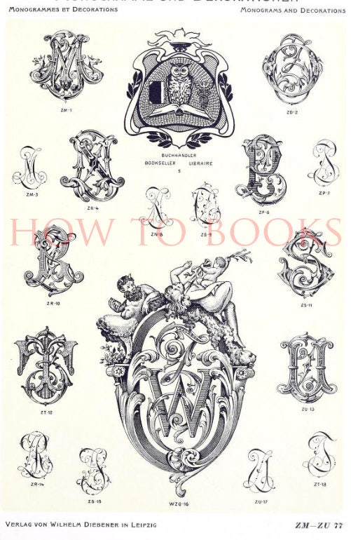 2000 MONOGRAMS and DECORATIONS 150 Pages Printable Old German | Etsy