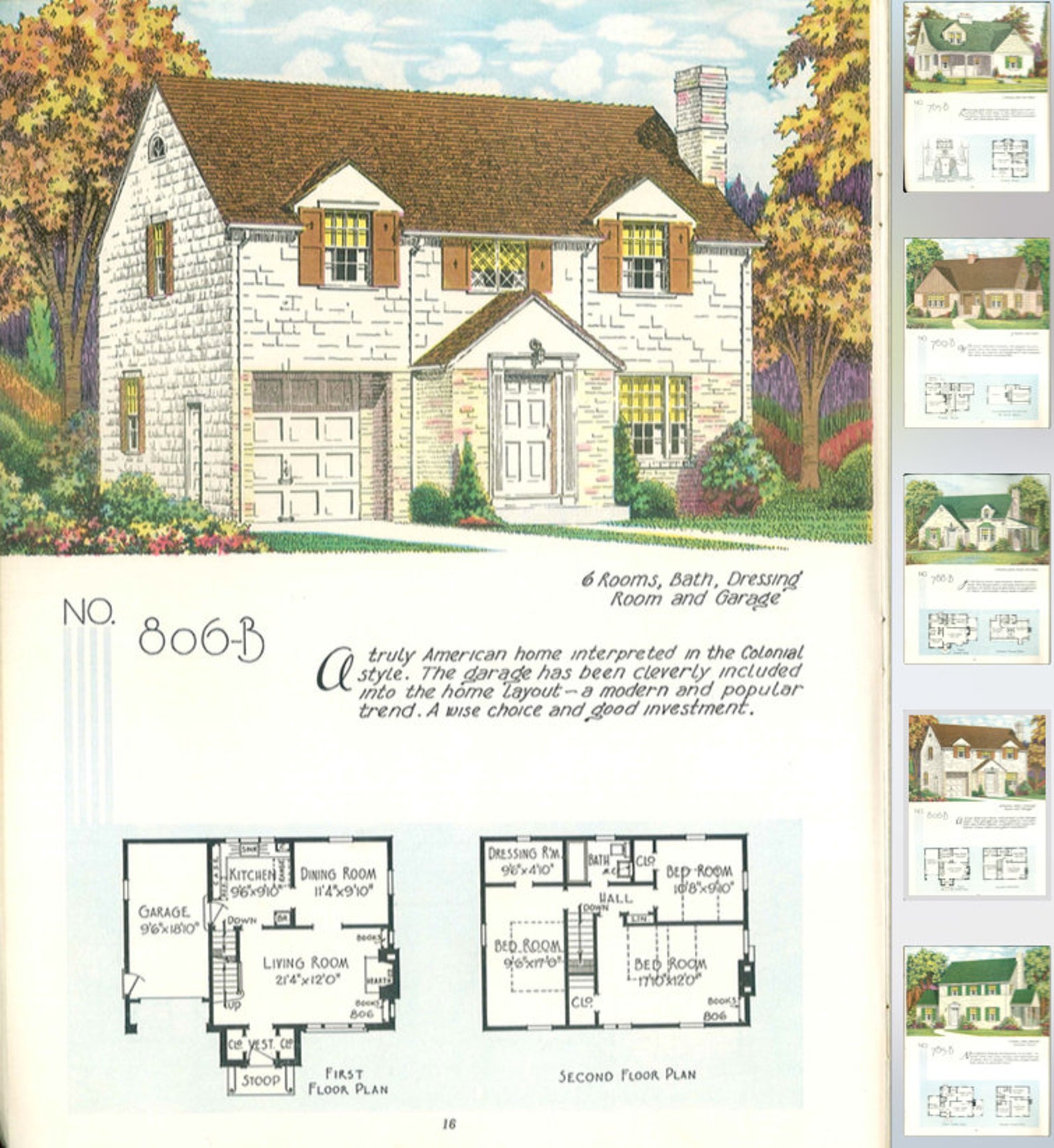 1935 Architectural Colorful Home Designs With 45 American House Designs ...