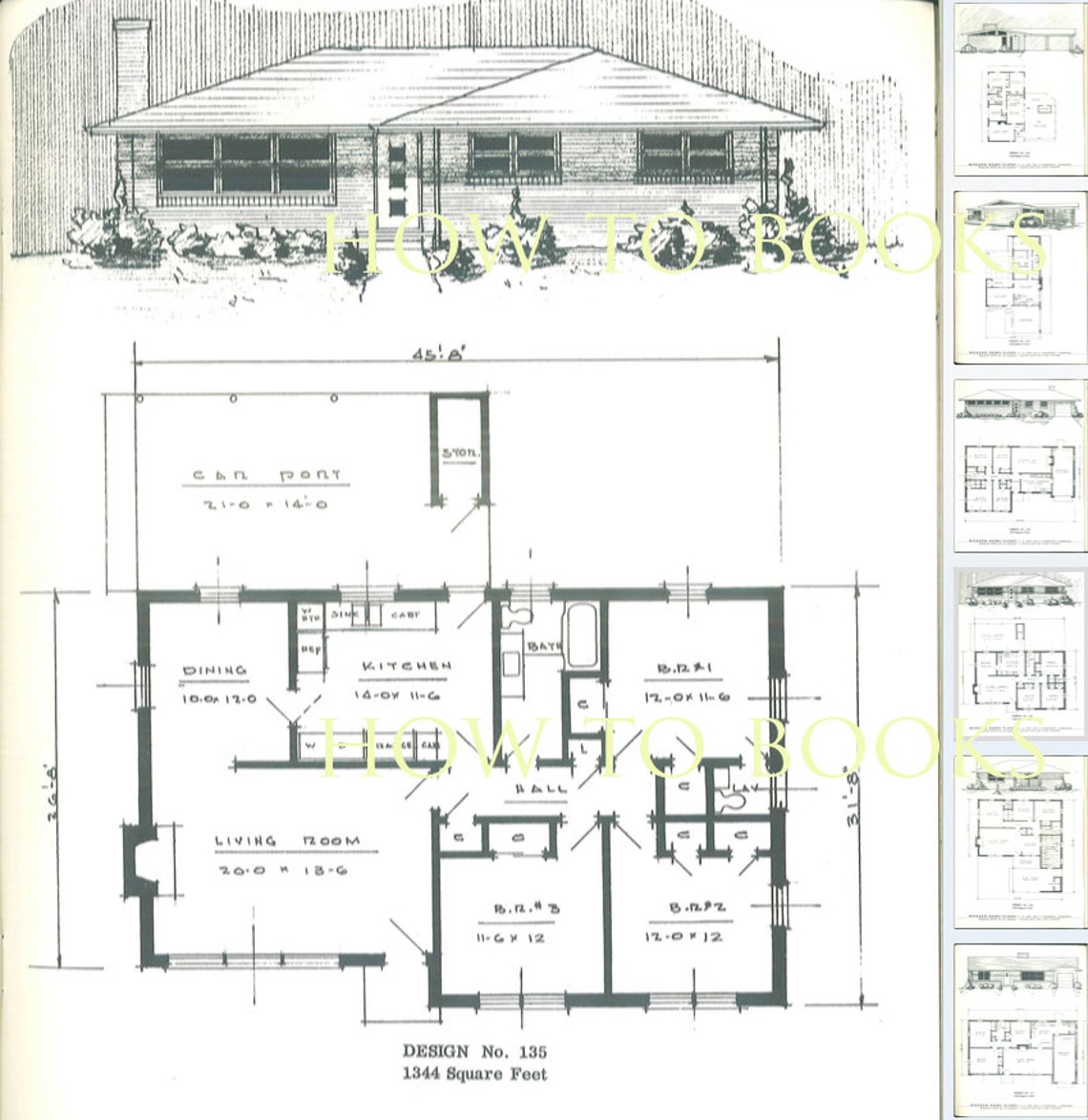 49 AMERICAN 1955 HOME PLANS House Designs With Floor Plans 50 - Etsy