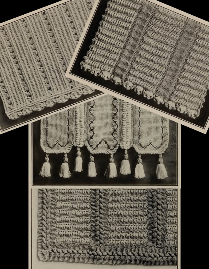 CRO-KNITTING 32 PATTERNS the Art of Worsted Work & Crocheted - Etsy