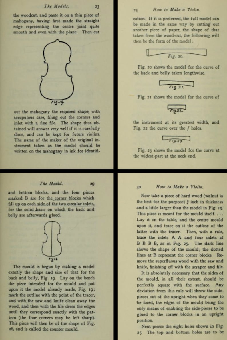 How To MAKE A VIOLIN Rare illustrated Book on Everything You | Etsy