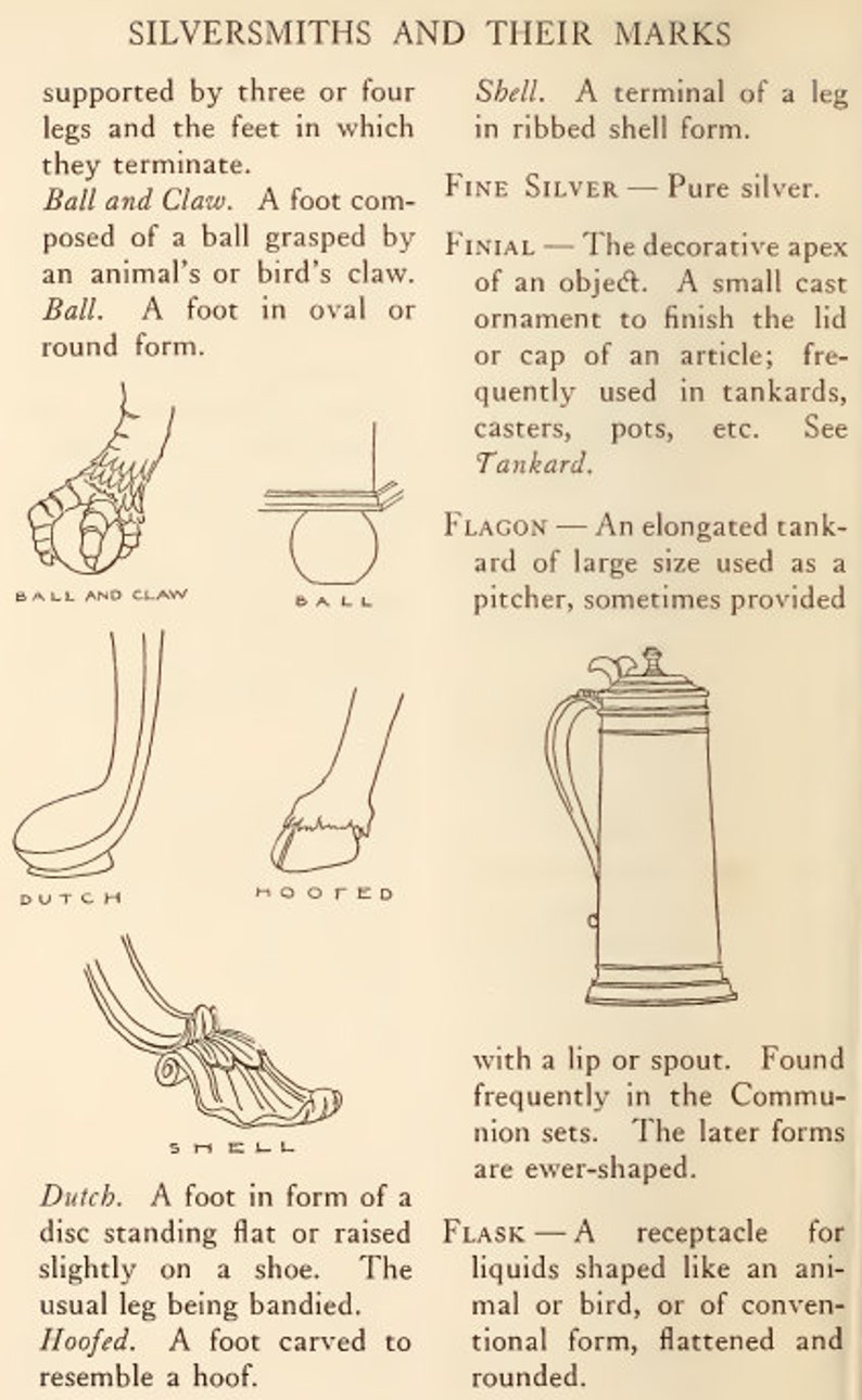 Early AMERICAN SILVERSMITHS MARKS Rare Reference Hallmarks Book for ...
