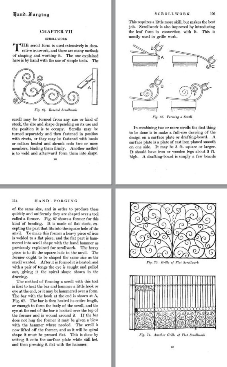 HANDFORGING Wrought Iron Ornamental Work 175 Pages Text Book - Etsy