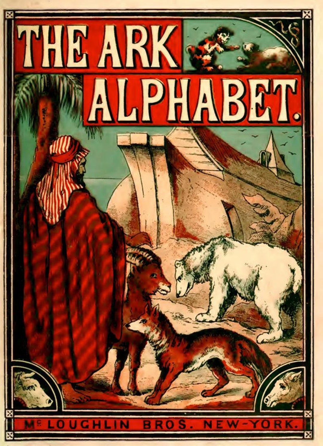 NOAH'S ARK ALPHABET Illustrated Kids Learning Animal Pictures Alphabet ...