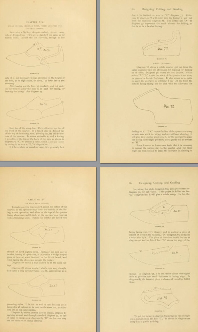 DESIGNING and CUTTING Boot and Shoe PATTERNS 147 Pages | Etsy