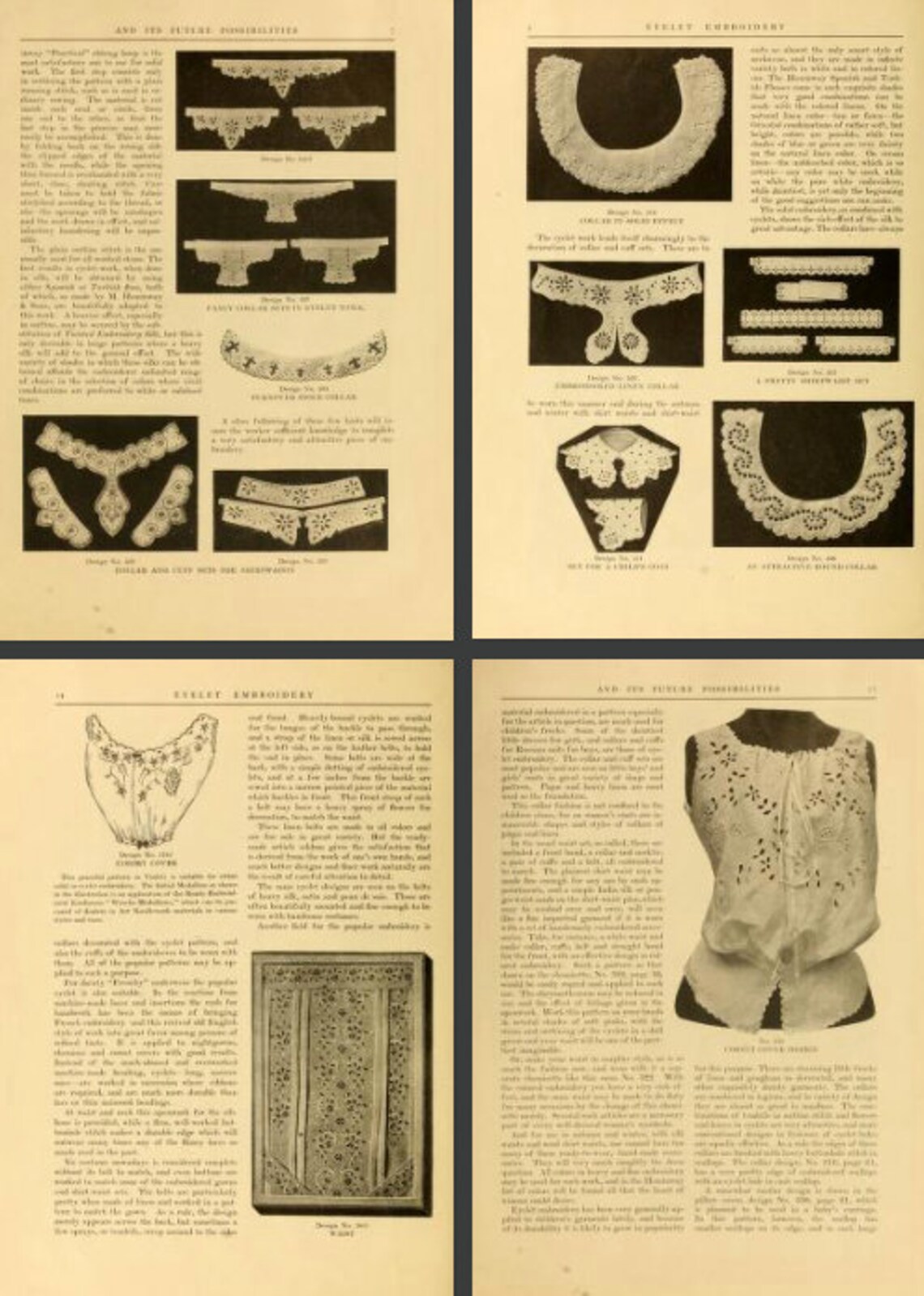 60 EYELET EMBROIDERY DESIGNS Practice the Art of Eyelet - Etsy