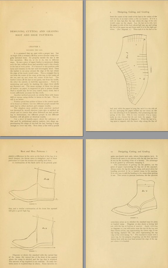 DESIGNING and CUTTING Boot and Shoe PATTERNS 147 Pages Complete ...