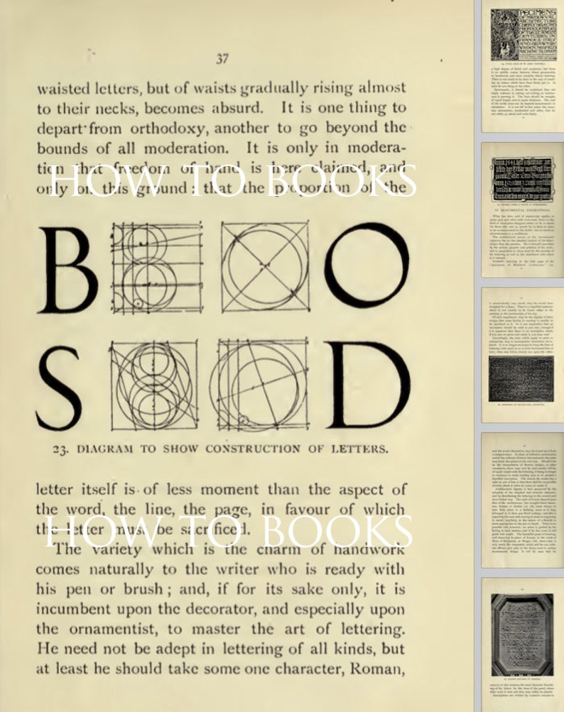 The DECORATIVE Use of ORNAMENTAL LETTERING Rare Illustrated Book for ...