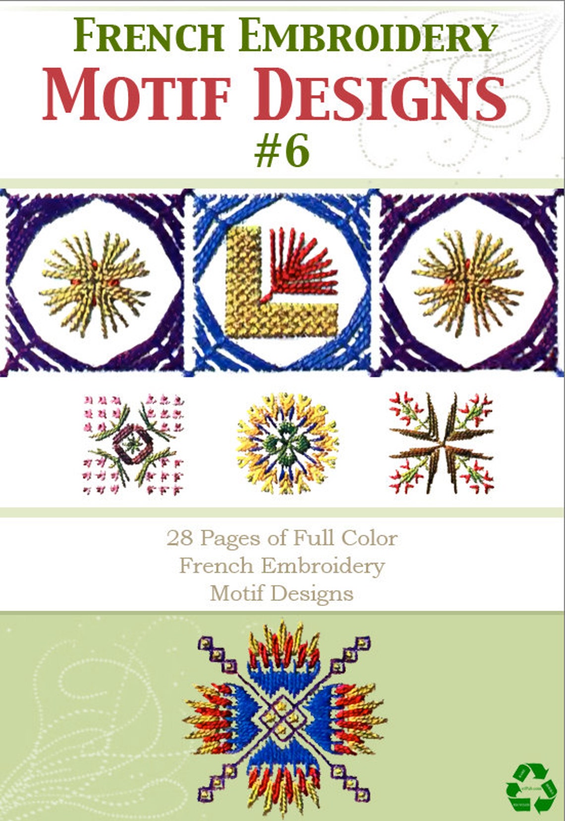 28 Pages of French Full Color Hand EMBROIDERY MOTIF PATTERNS | Etsy