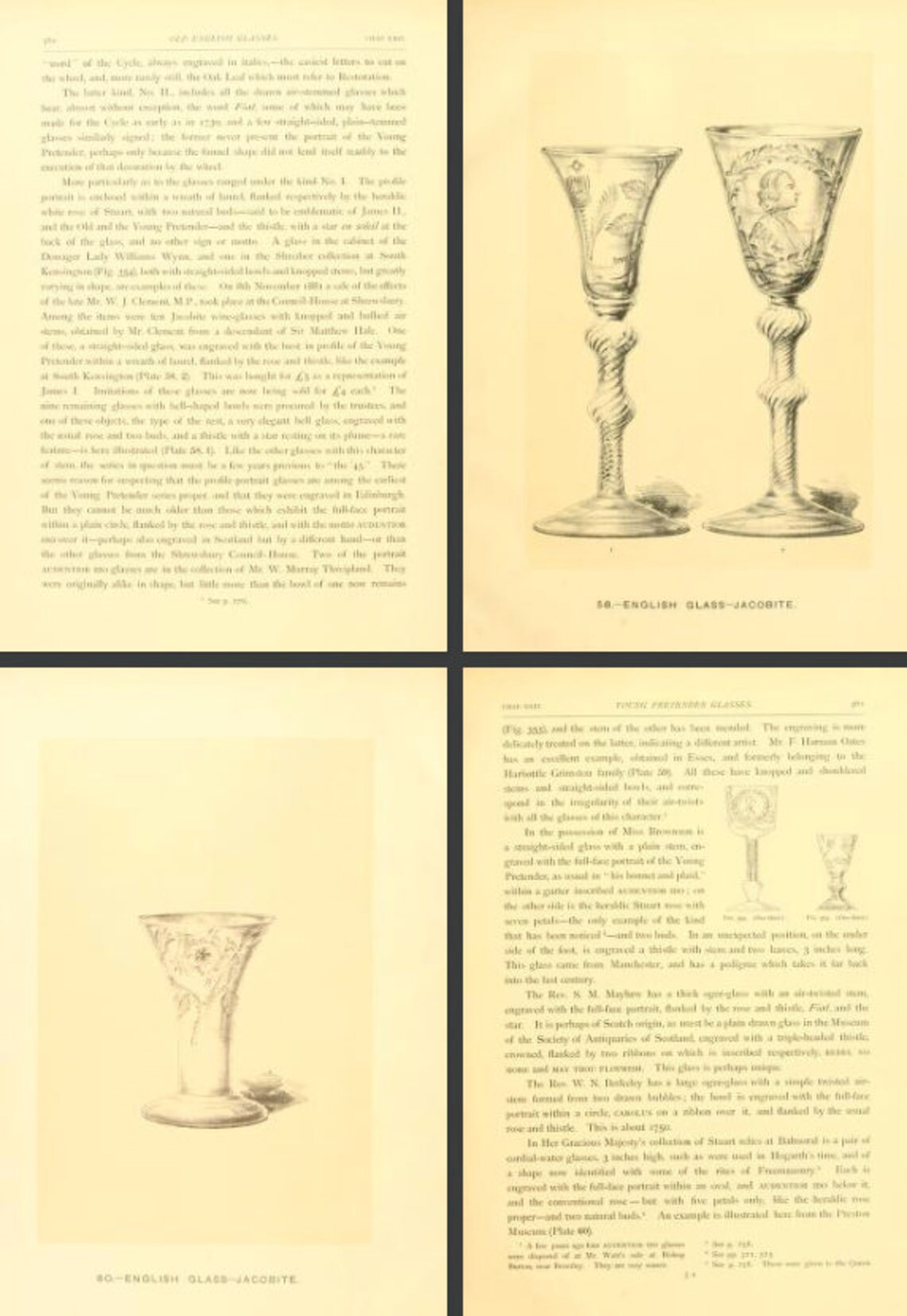 OLD ENGLISH GLASSES a Rare Illustrated Reference Book on Early English ...