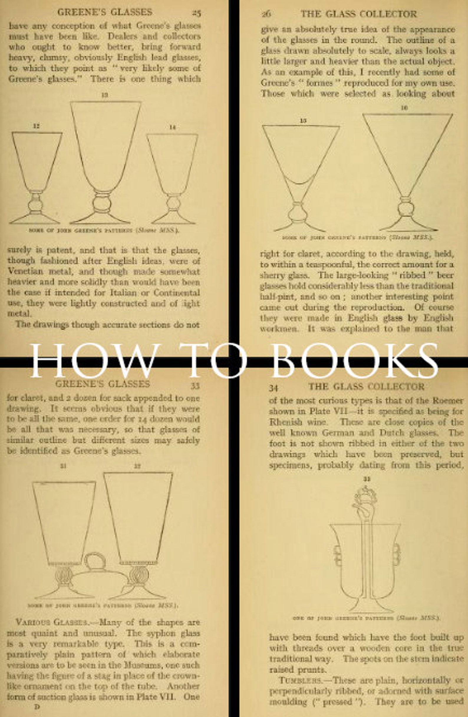 ANTIQUE GLASS COLLECTING Rare Illustrated Reference Book on Early ...