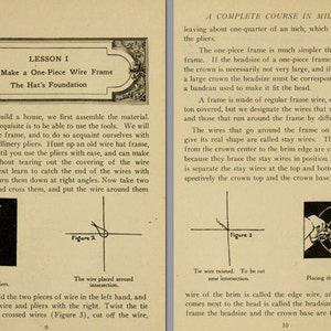 New Collection of 5 X RARE MILLINERY Hat Making Books ~ Lessons ...