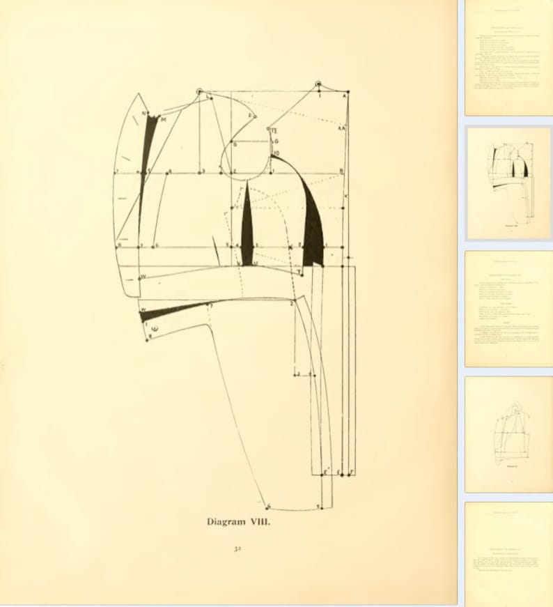 35 Victorian Diagram Sewing Patterns From the AMERICAN MEN’S GARMENTS ...