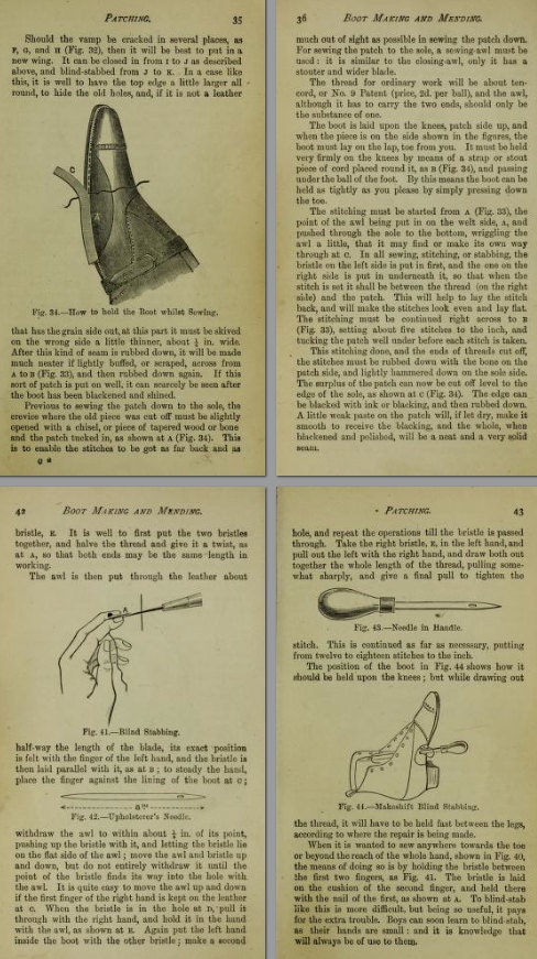 How to Make and Repair BOOTS and SHOES 158 Pages Illustrated Book ...