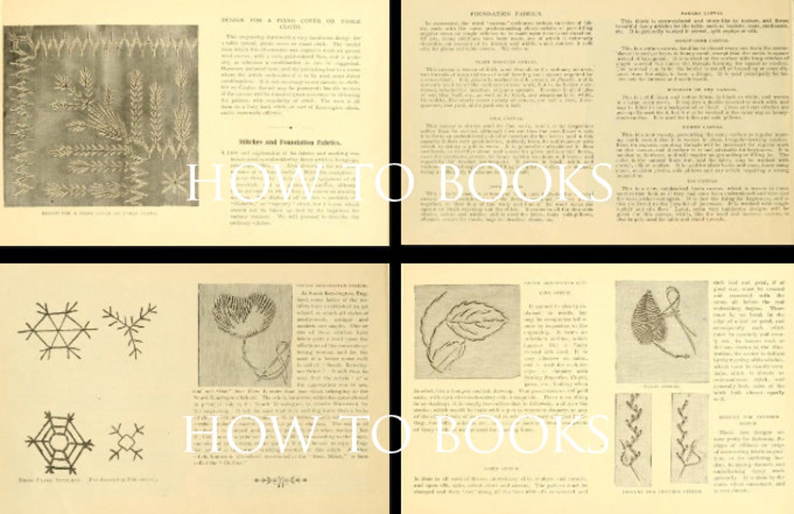 Illustrated FANCY WORK INSTRUCTIONS for Embroidery Macrame - Etsy