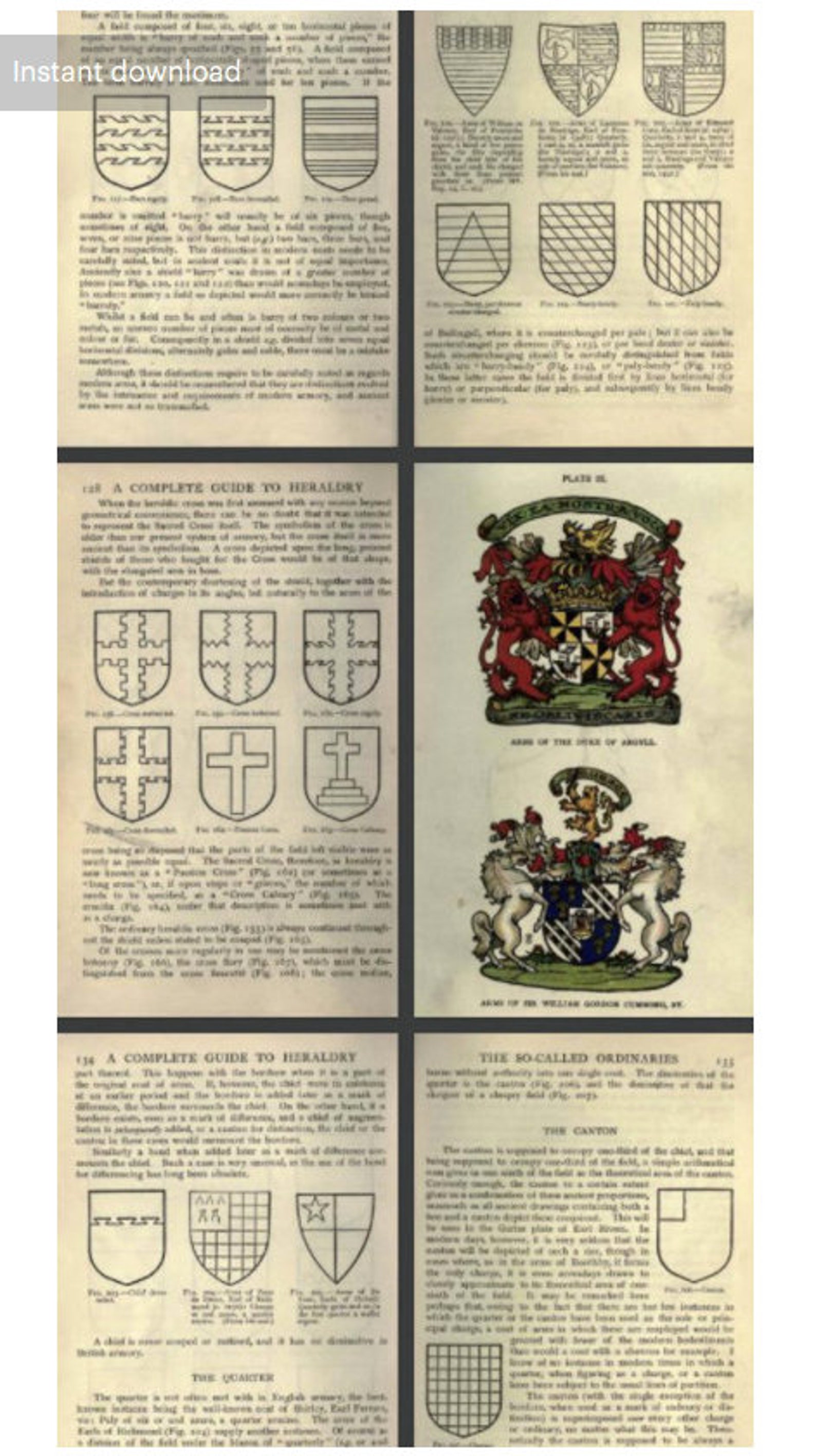 New Collection of 5x Rare Victorian HERALDRY NOBILITY CRESTS and Coat ...