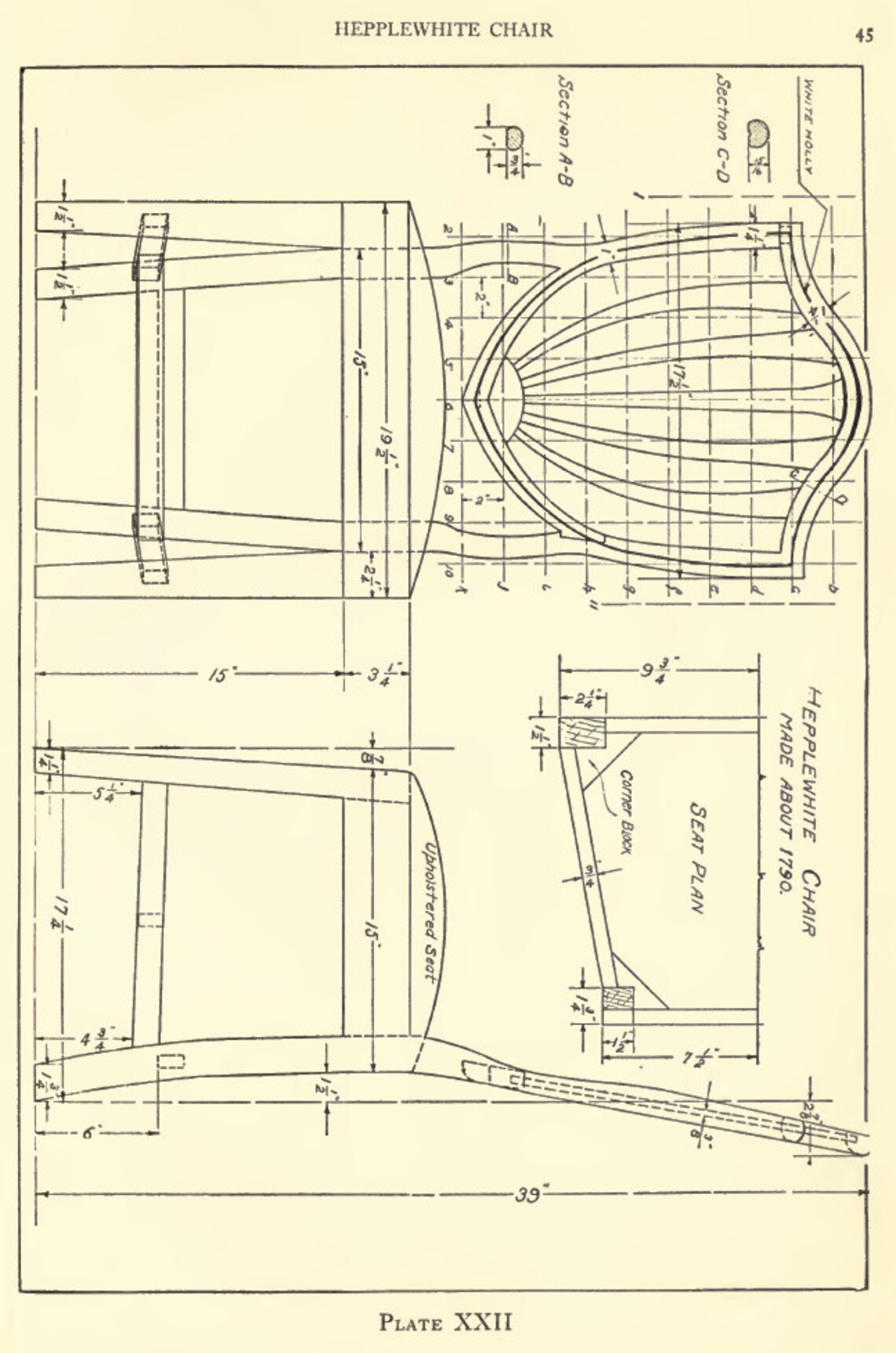 Colonial Furniture 17 Woodworking Patterns With Instructions SHERATON ...