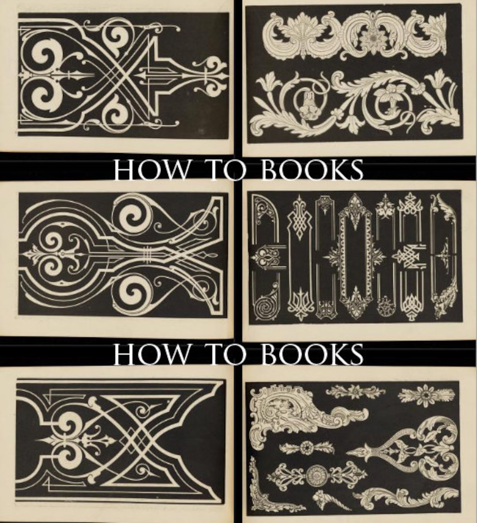 RARE 19thc Scroll Designs and Ornaments Book 200 Royalty Free ...