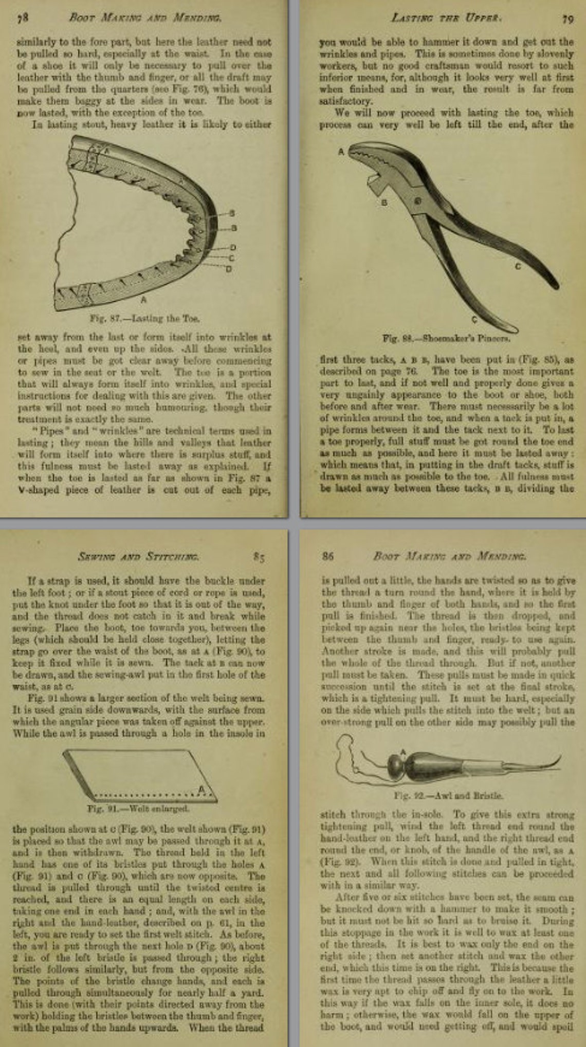 How to Make and Repair BOOTS and SHOES 158 Pages Illustrated - Etsy