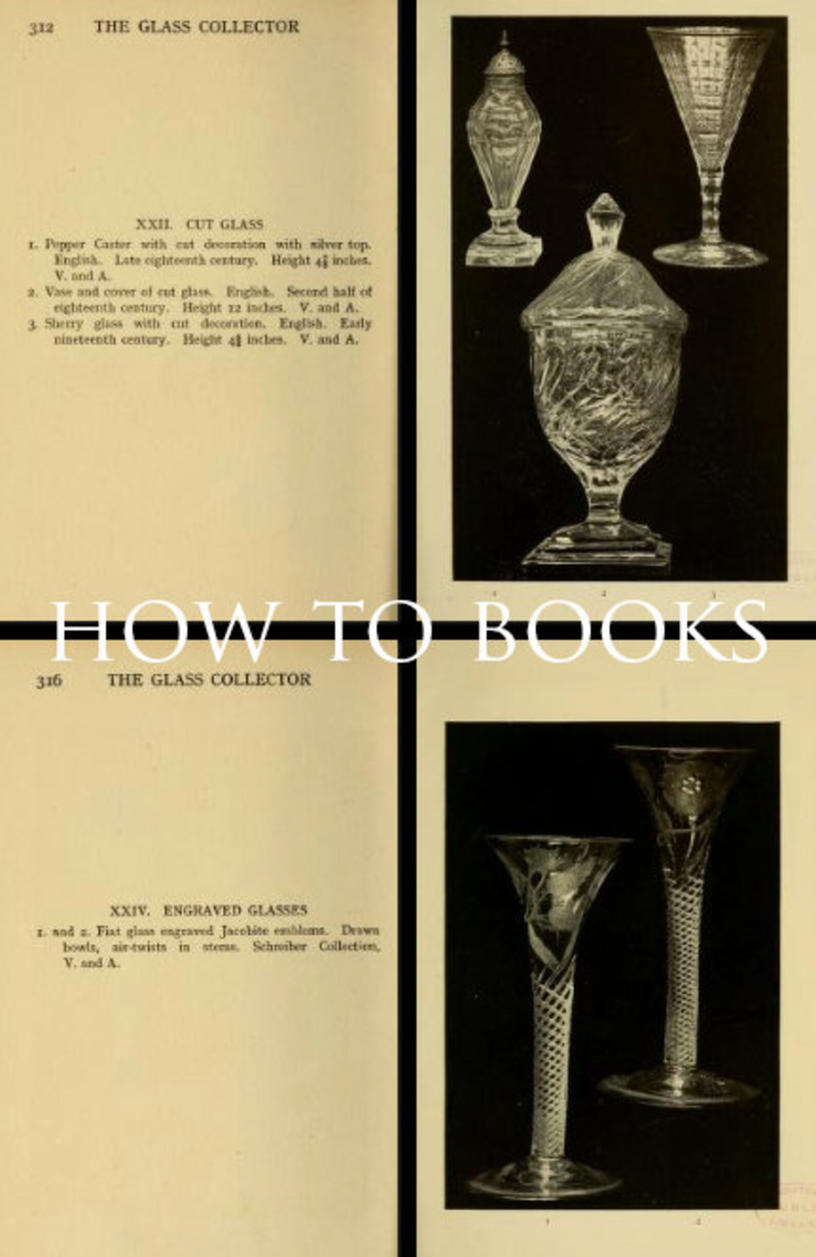 ANTIQUE GLASS COLLECTING Rare Illustrated Reference Book on Early ...
