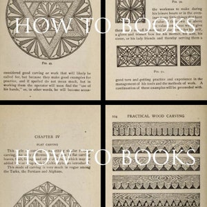 Easy Lessons in the Art of PRACTICAL WOOD CARVING Rare Illustrated Book ...