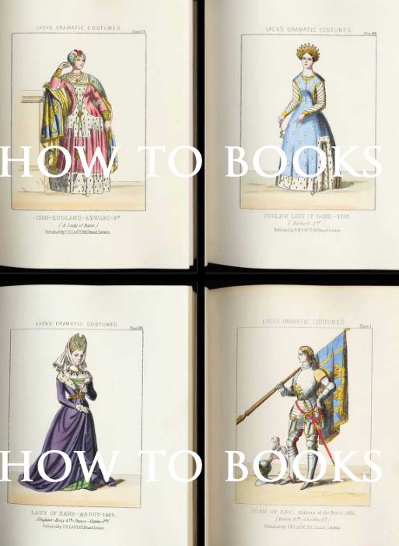 200 HISTORICAL FEMALE COSTUMES in Full Page Colored Images of - Etsy