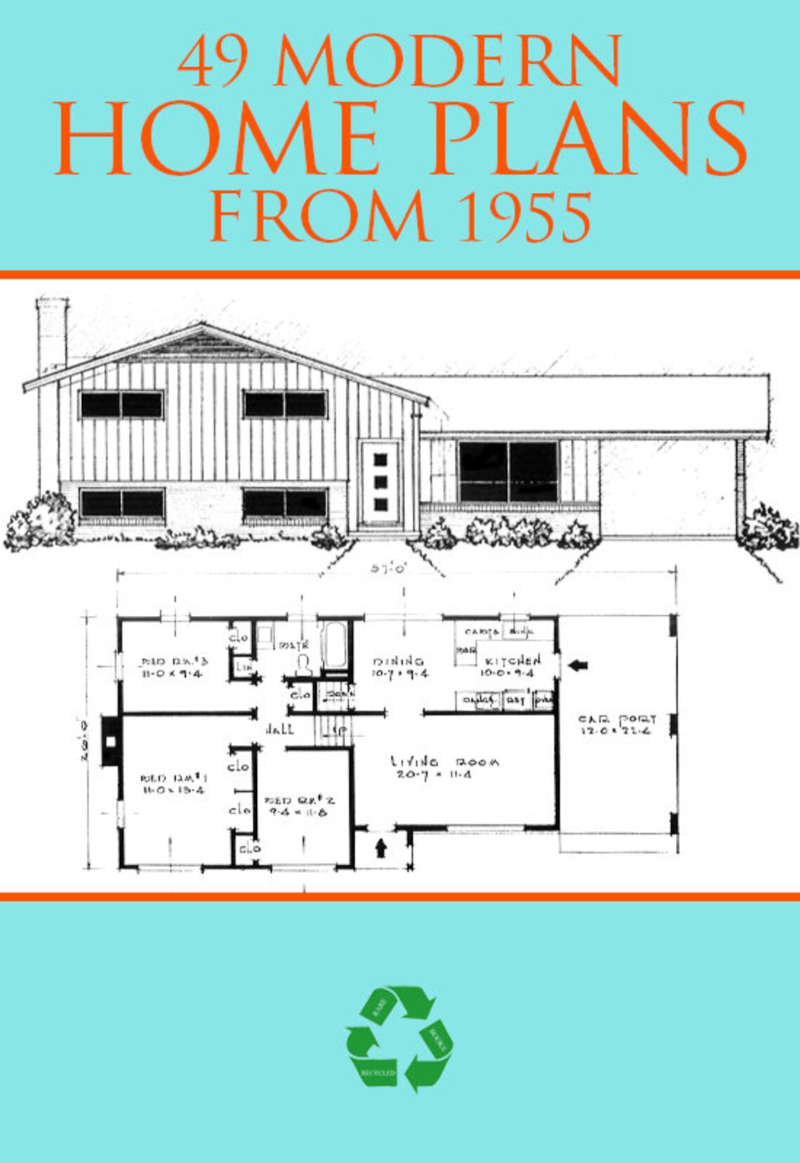49 AMERICAN 1955 HOME PLANS House Designs With Floor Plans 50 | Etsy