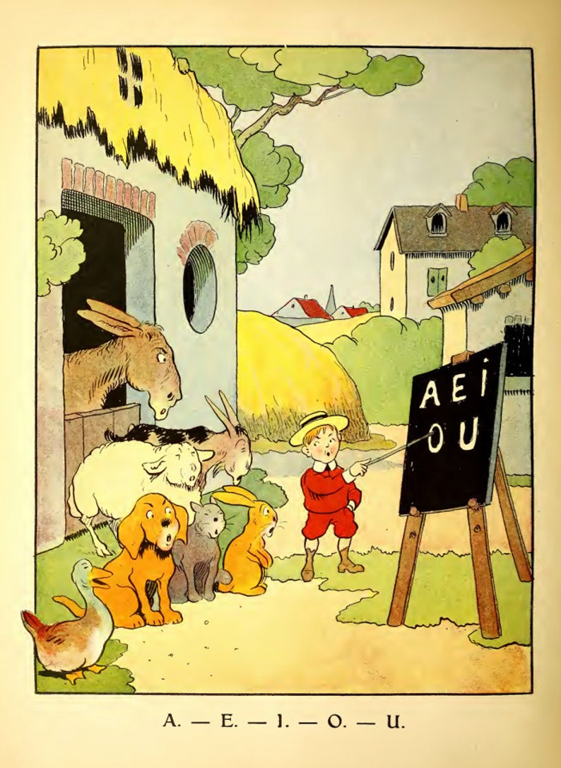 FRENCH Children's ILLUSTRATED ALPHABET Colorful Book 47 | Etsy