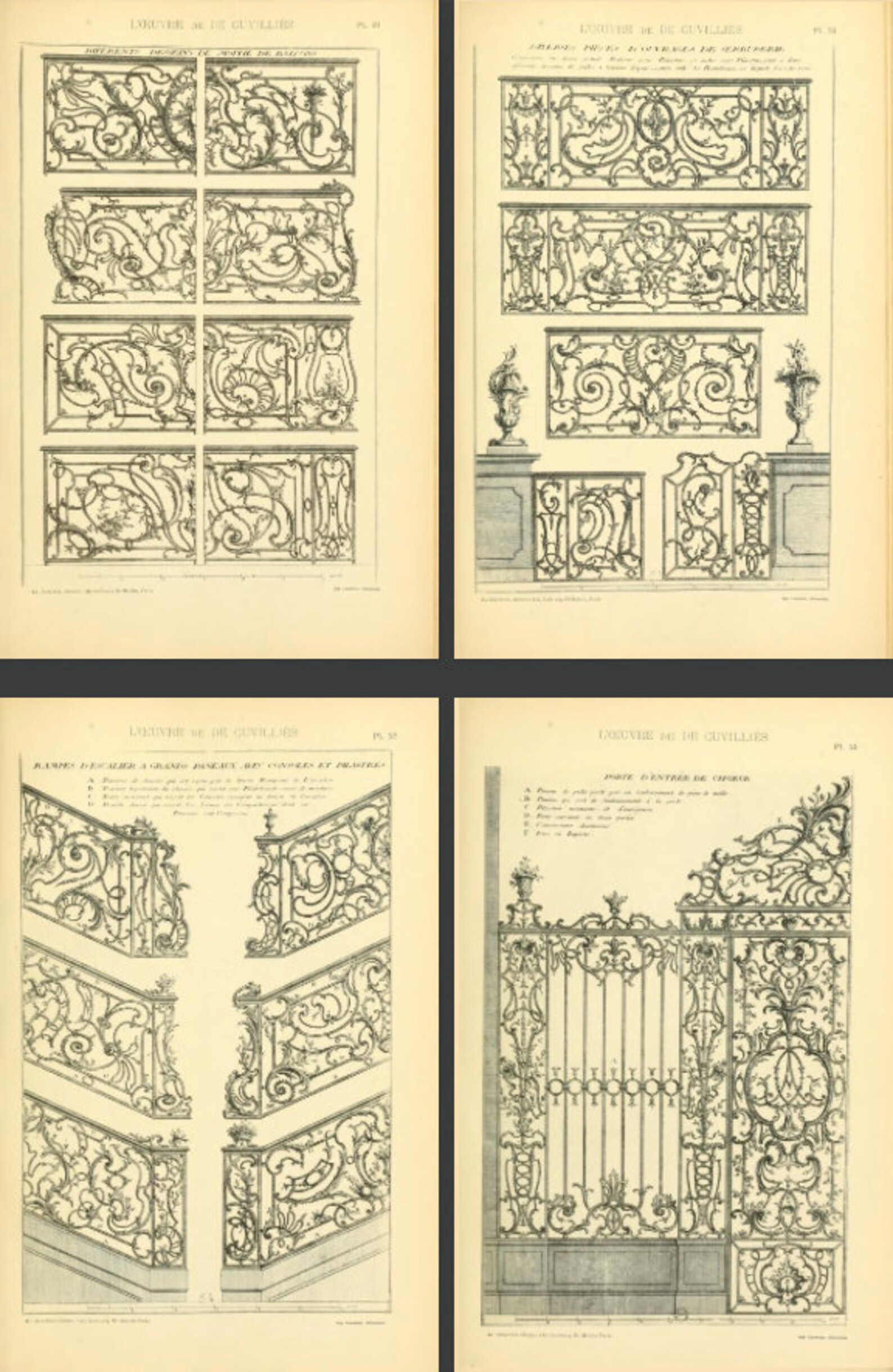 LOUIS XV ORNAMENTATION Rare Illustrated French Decoration | Etsy