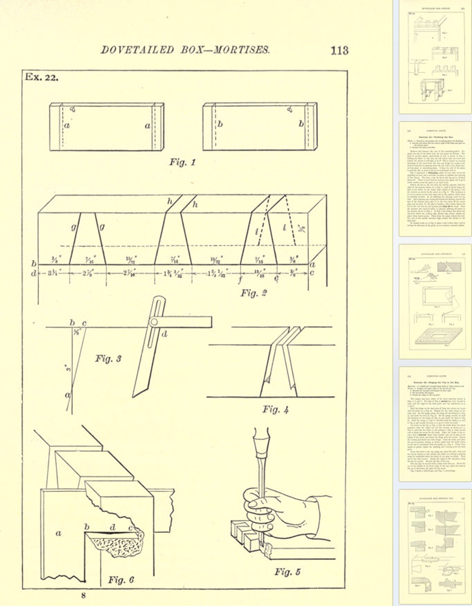 39 EXERCISES in WOODWORKING Rare Illustrated Educational Tutorial Book ...