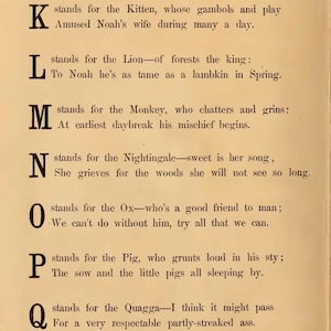 NOAH'S ARK ALPHABET Illustrated Kids Learning Animal Pictures Alphabet ...