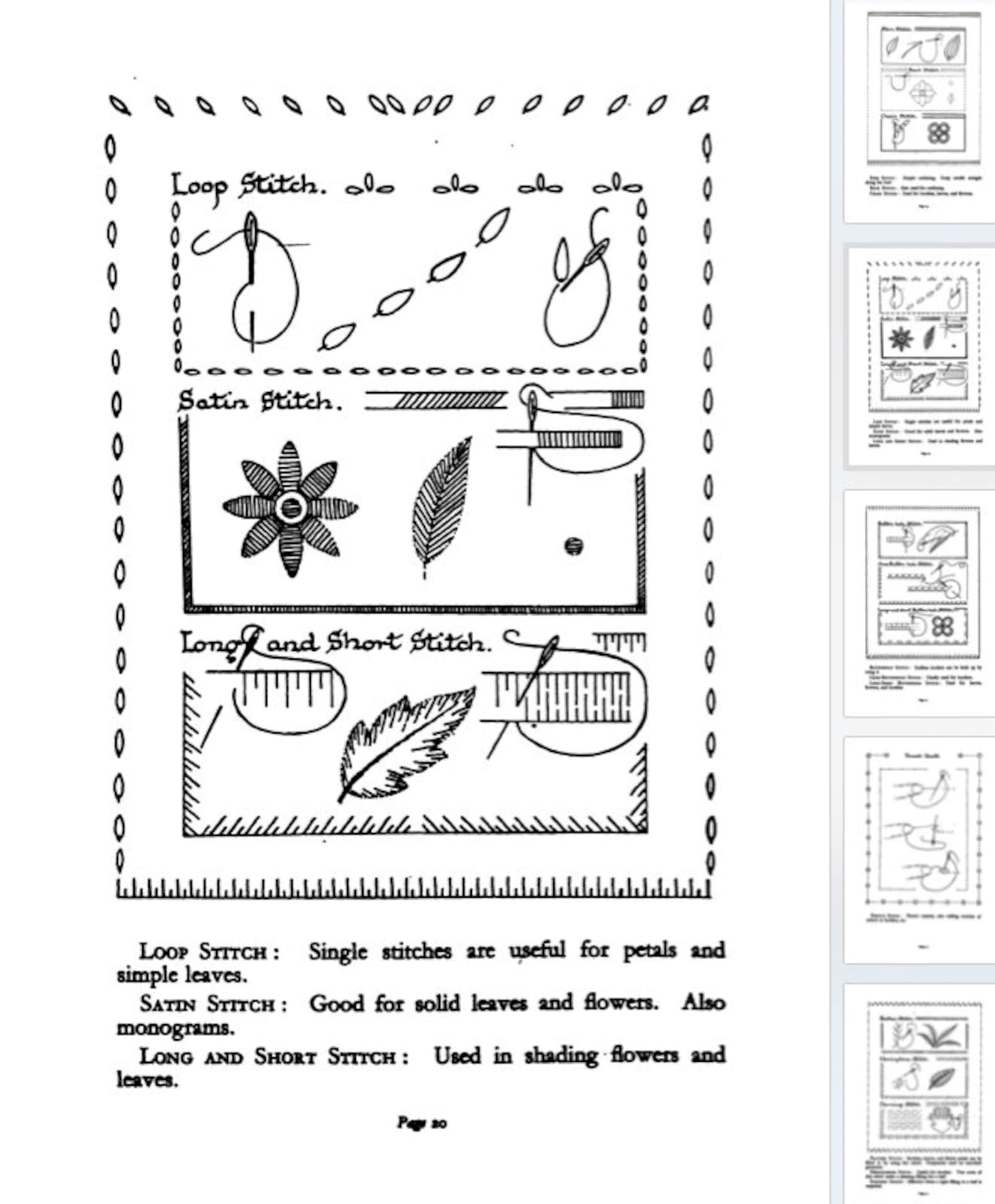 The EMBROIDERY BOOK for BEGINNERS Tutorial Book on Stitches | Etsy
