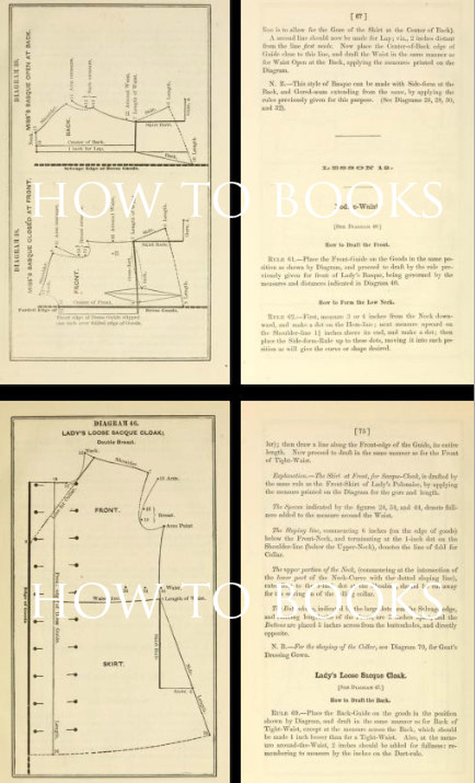 78 Victorian Diagram Sewing Patterns From the Art of DESIGNING - Etsy