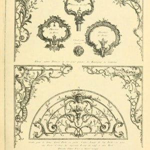 LOUIS XV ORNAMENTATION Rare Illustrated French Decoration Rococo Style ...